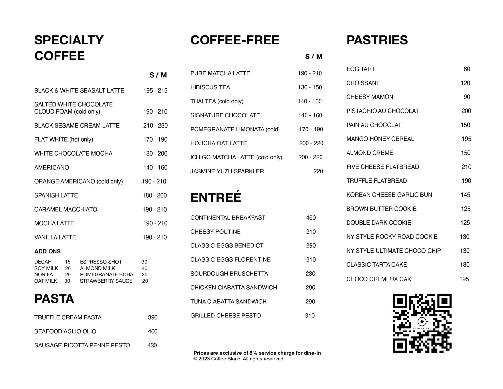 Coffee Blanc | The Portal, Greenfield District, Mandaluyong City